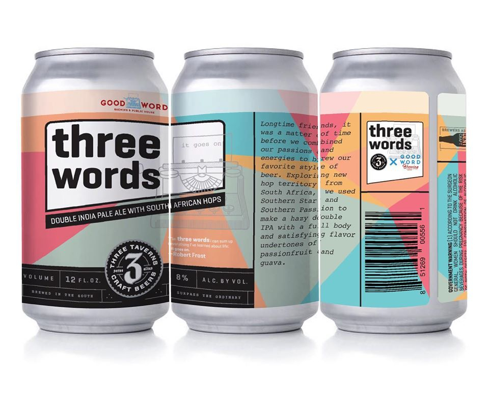 Three Taverns Brewery & Good Word Brewing Collaborate on Three Words ...